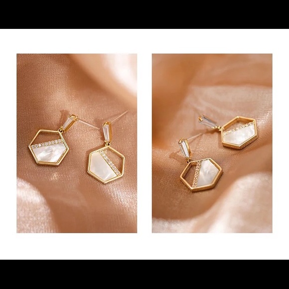 Jewelry | Trendy Hexagon Earring | Poshmark